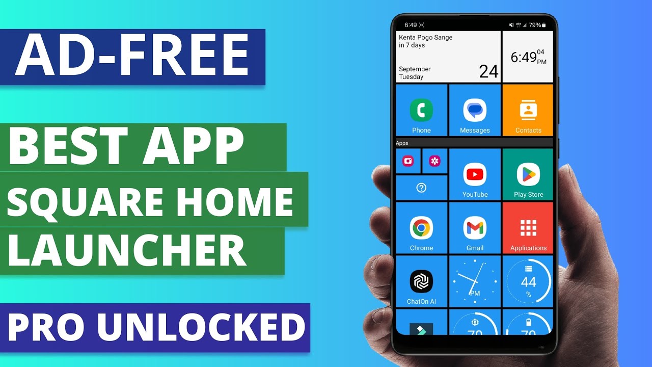 Best Square Home Launcher App for Android - YouTube