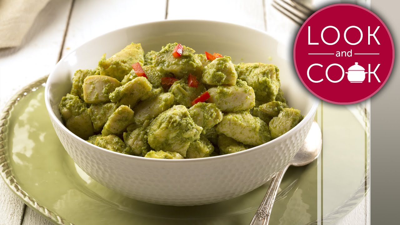 Green chicken recipe - Look and Cook step by step recipes | How to cook ...