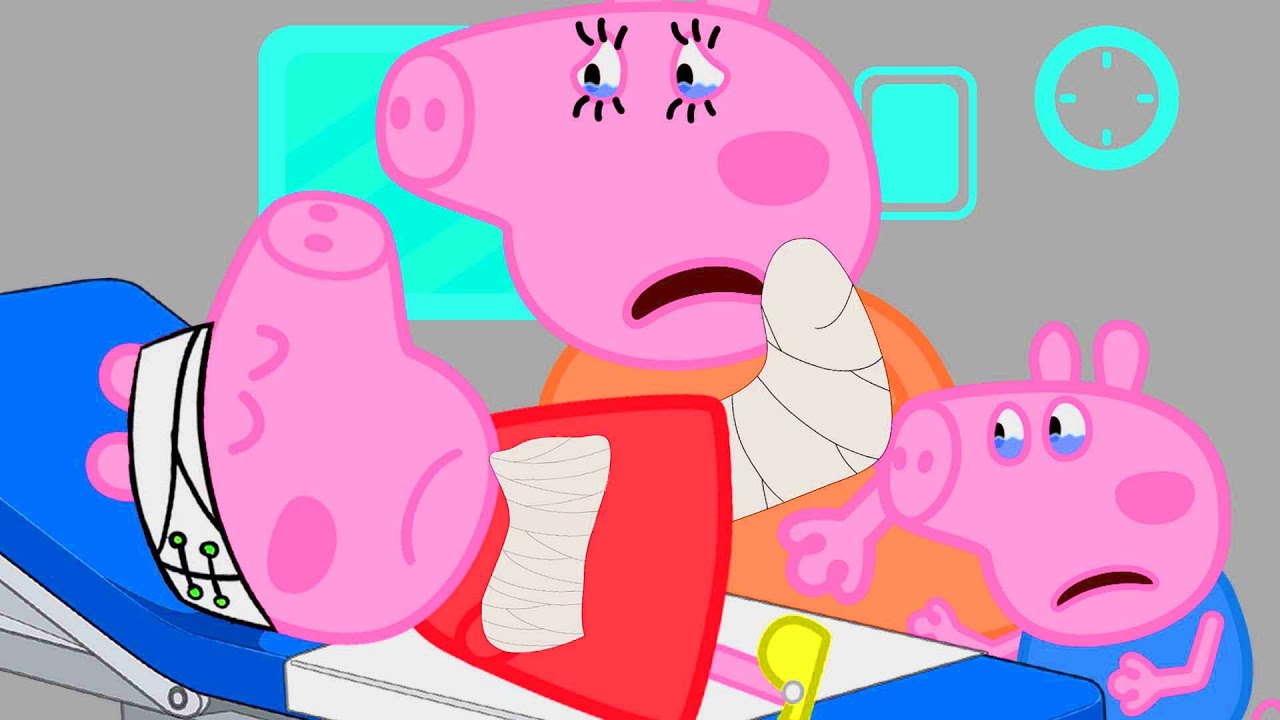 No!! Peppa Pig Broke Her Leg | Peppa Pig Funny Animation - YouTube