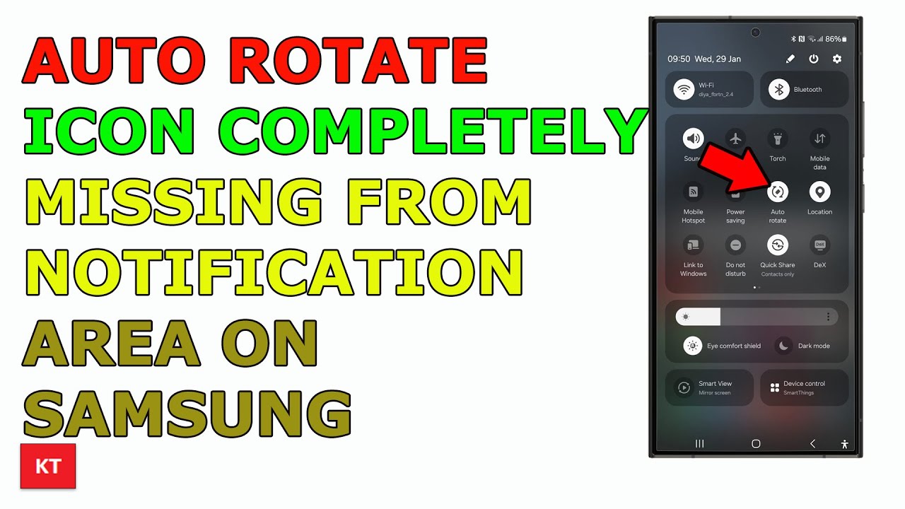 How to Fix if Auto Rotate icon is completely missing from the ...