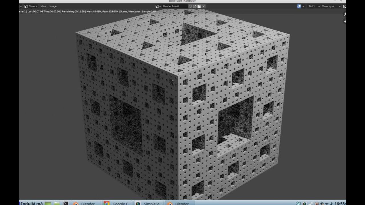 Modelling Menger sponge with geometry nodes in Blender - YouTube