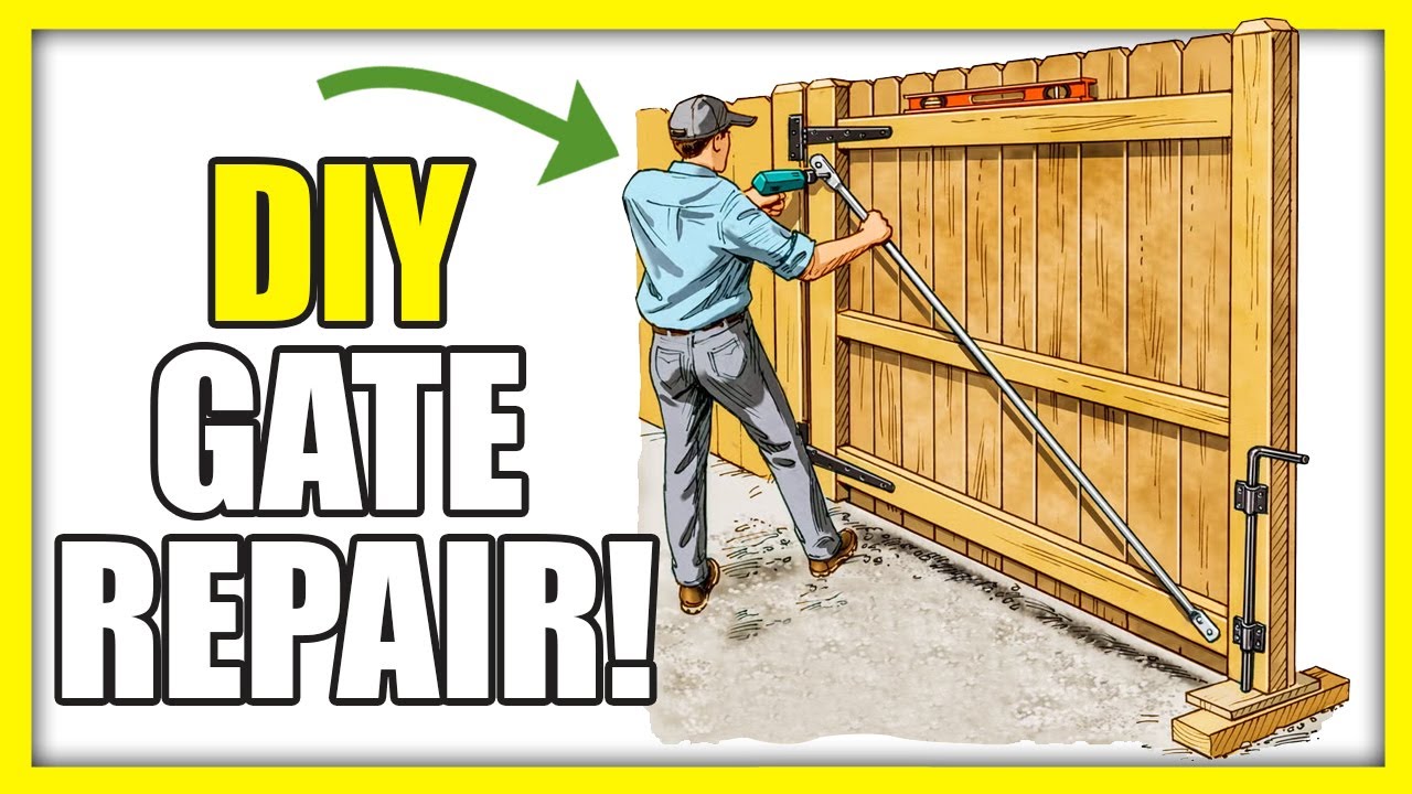 Fixing a Fence Gate That Won’t Close Properly – Easy DIY Repair! - YouTube