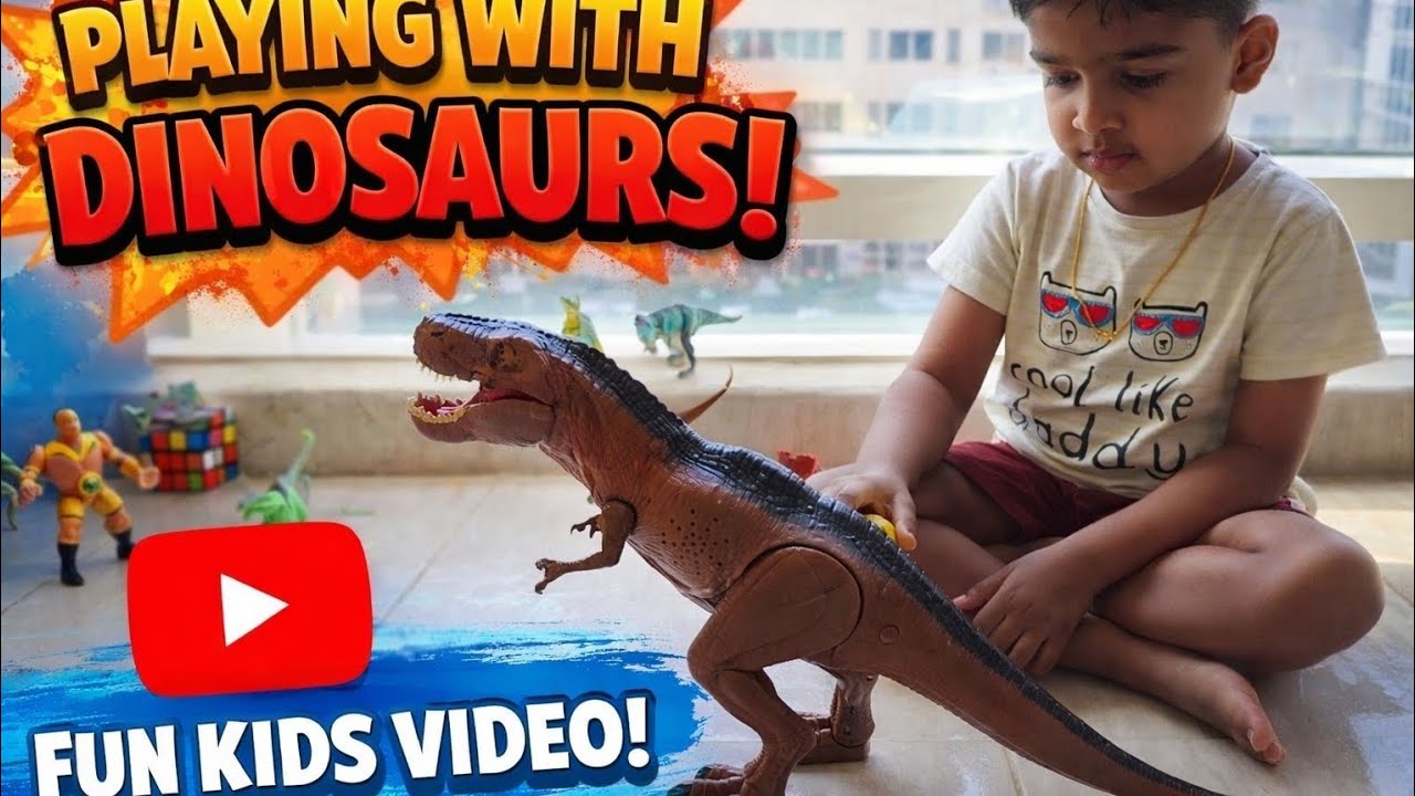 Kids Playing with Dinosaur Toys 🦖 | Fun Kids Playtime | Kids Joshan ...