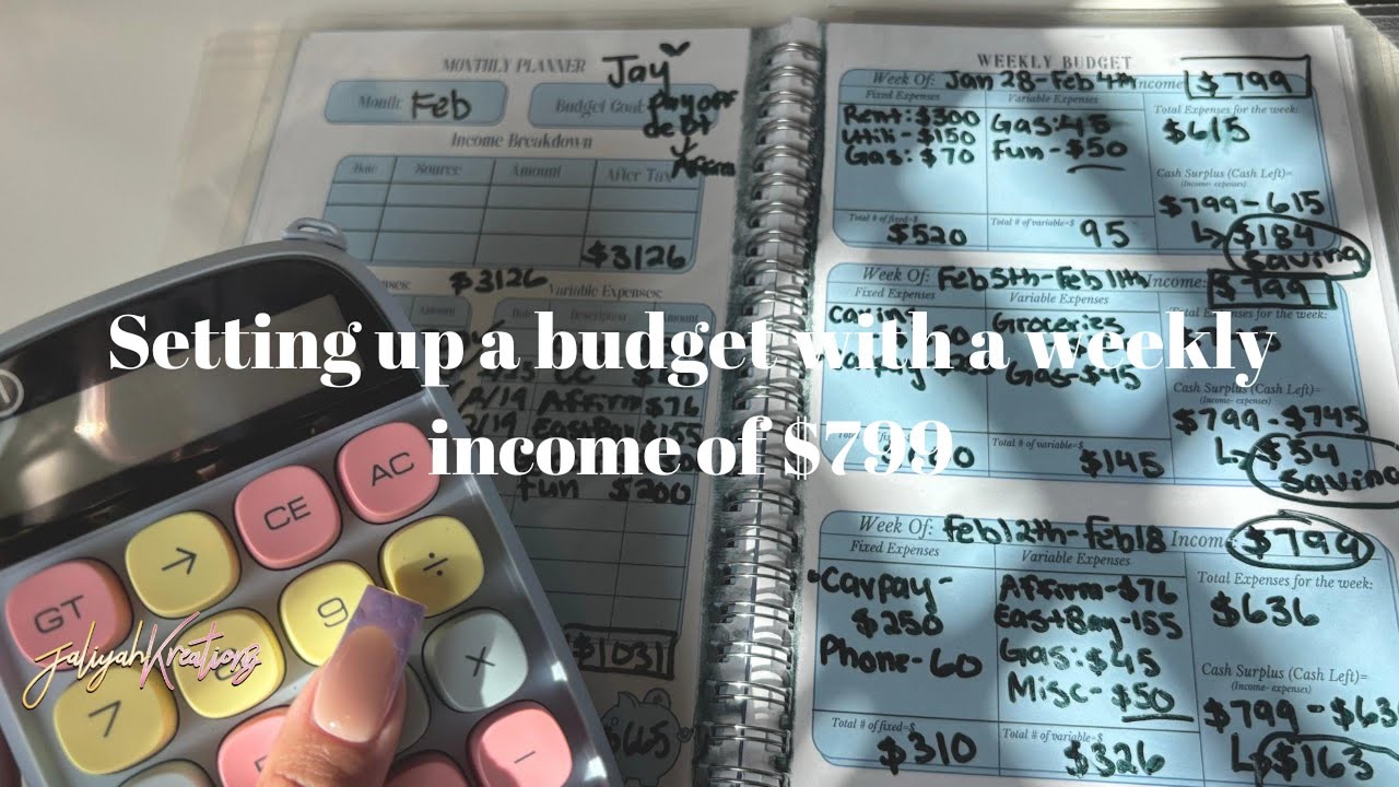 Setting up a weekly budget with an income of $799| Real client budget ...