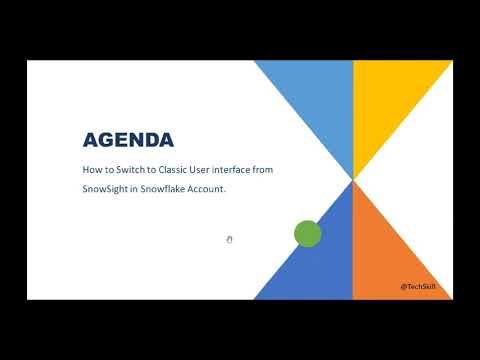 Change User interface from Snowsight to Classic User interface in ...