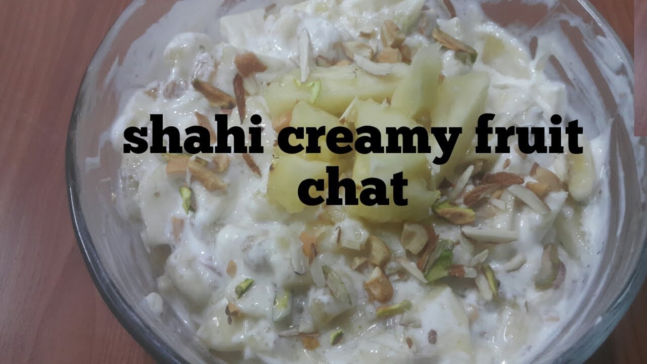 Shahi creamy fruit chat (ramdan special) by cooking with amna - YouTube