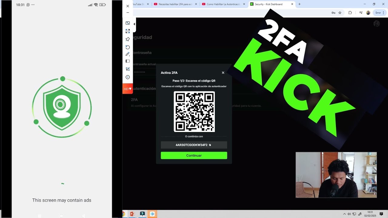 🔐 Cómo Activar 2FA en Kick y Cambiar tu Nombre Paso a Paso | Seguridad ...