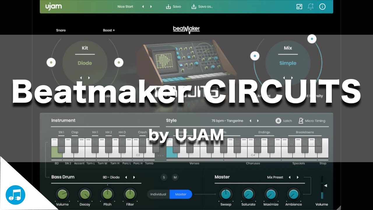 UJAM Beatmaker CIRCUITS | インスタントにレトロなグルーブ感を再現 - YouTube