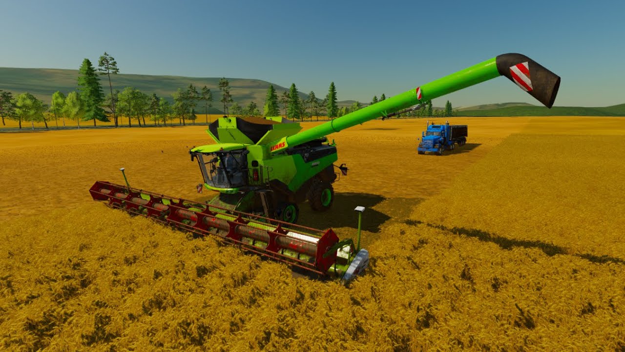 FS22 BARLEY HARVEST AND SELL CALTIVATING FILED WILD WEST FARM - YouTube