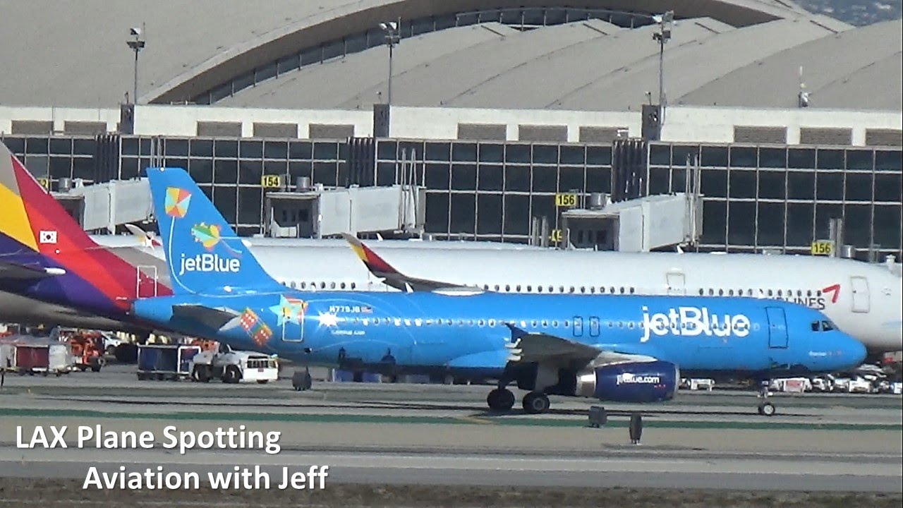 JetBlue Bluericua and More | LAX Plane Spotting Thanksgiving 2021 - YouTube