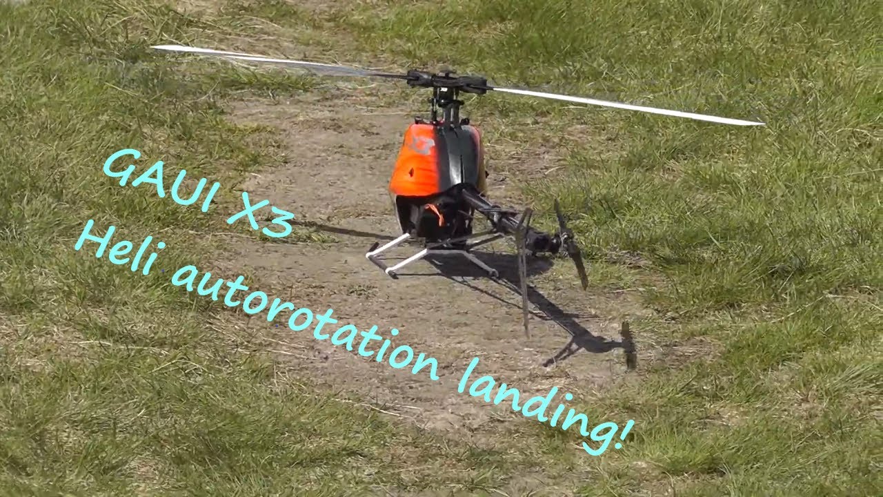 GAUI X3 - autorotation landing! - YouTube