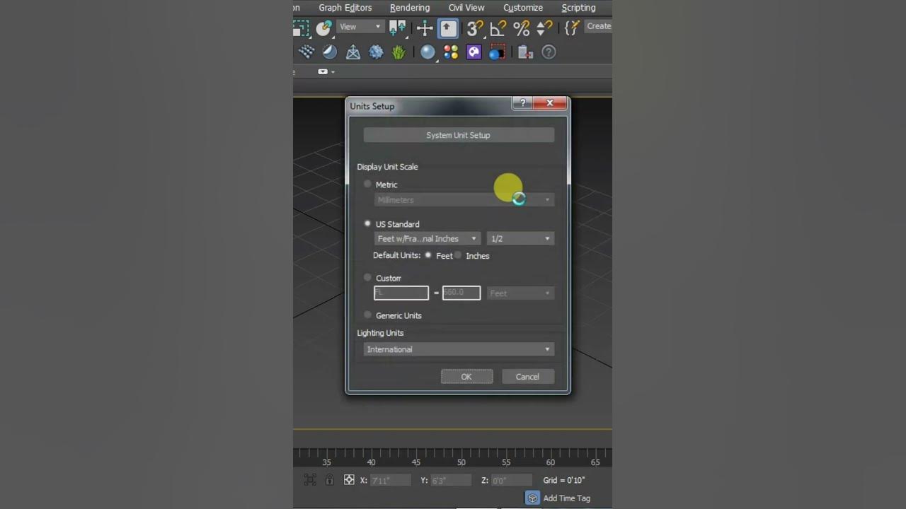 Unit Setup in 3ds max #3dsmax - YouTube