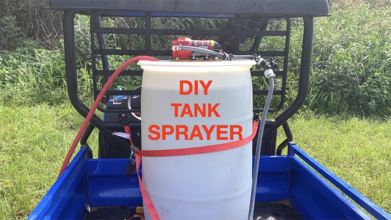 Fence-line Management spraying with the DIY Tank Sprayer - YouTube