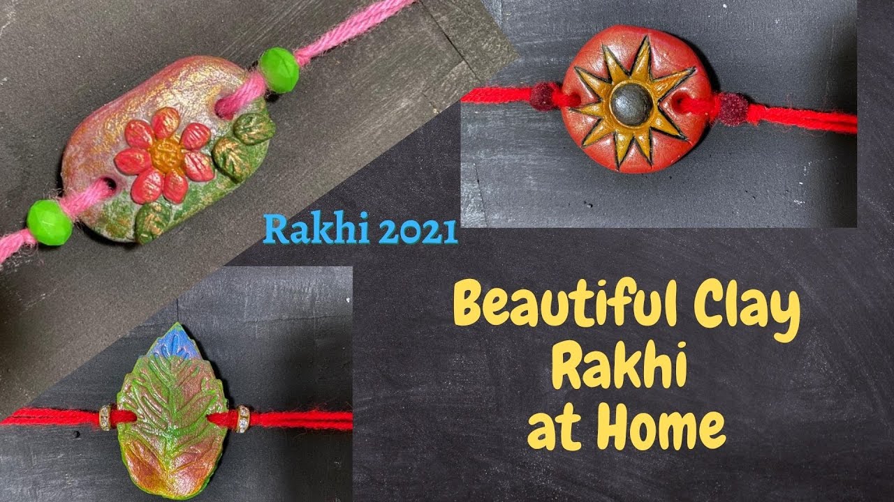 3 clay rakhi ideas | How to make Rakhi 2021 - YouTube
