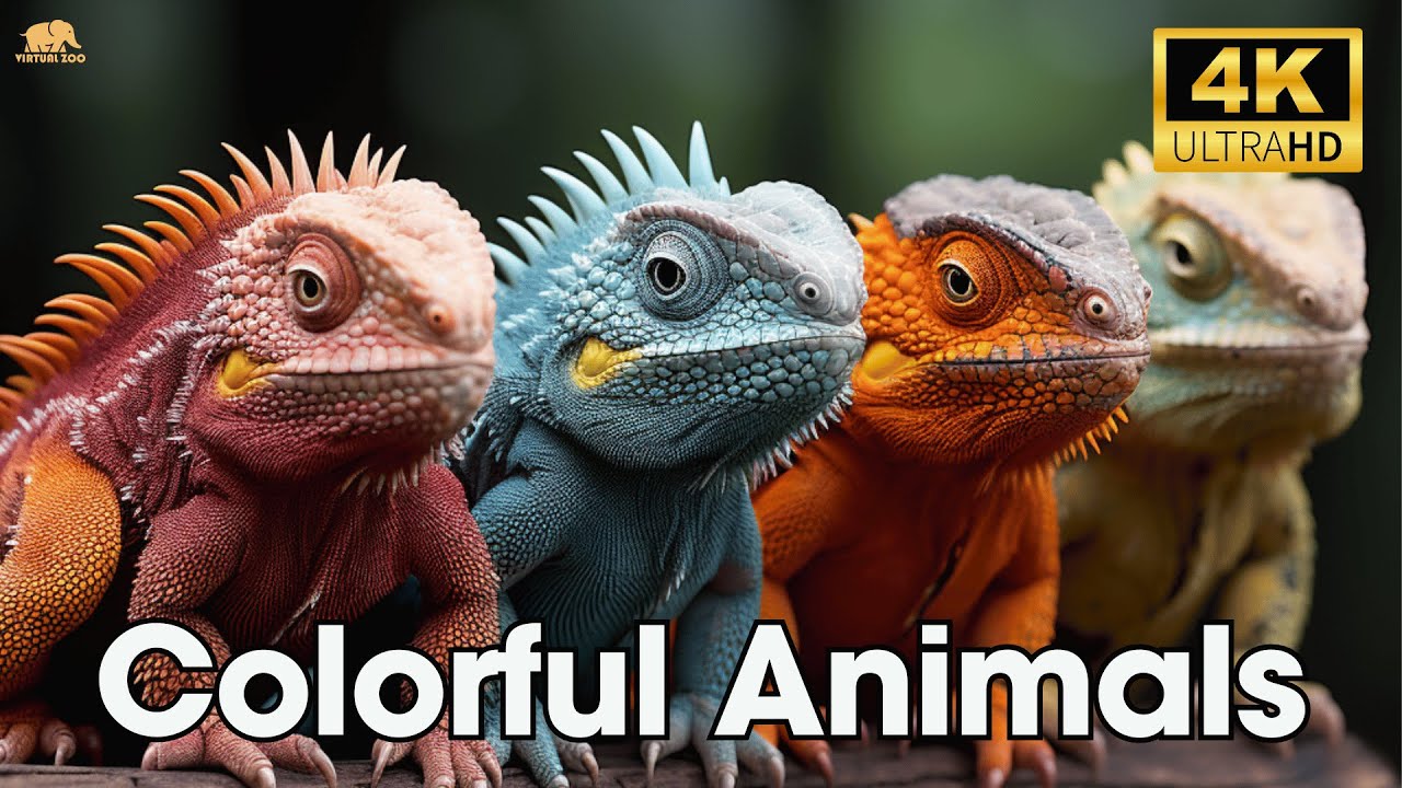 4K Colorful Animals Ultra HD With Nature Sounds - YouTube