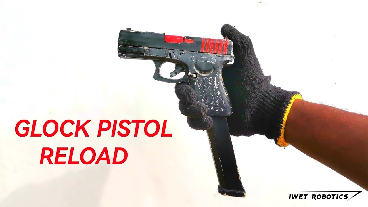 Homemade Cardboard Glock Pistol Reload - YouTube