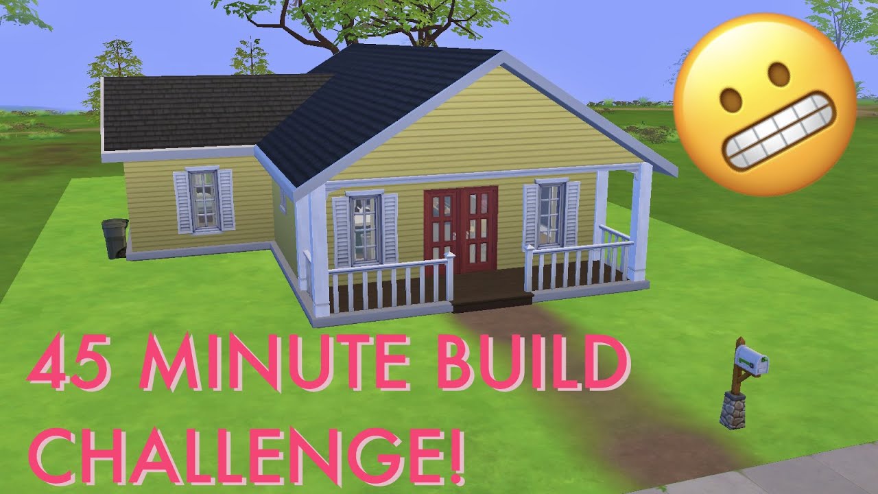 SIMS 4 BUILD CHALLENGE: BUILD A HOUSE IN 45 MINUTES - YouTube