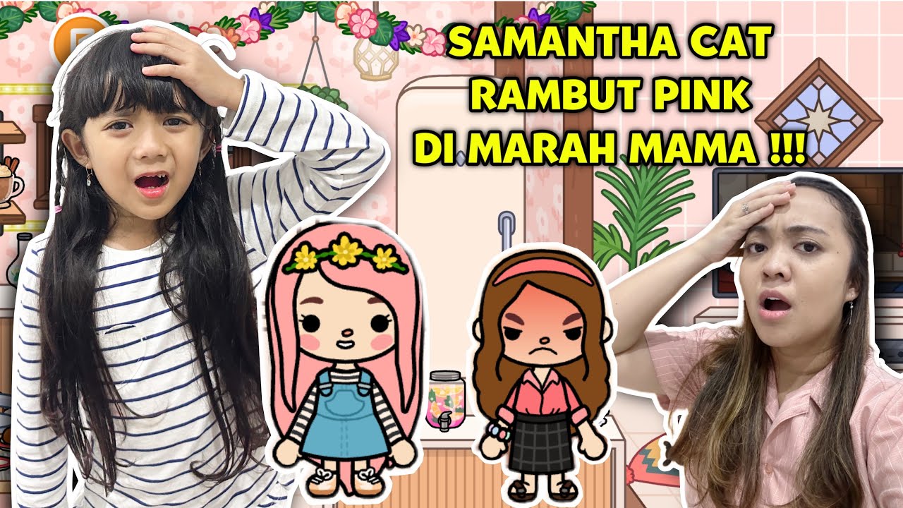 SAMANTHA CAT RAMBUT WARNA PINK TOCA BOCA LIFE WORLD DI MARAH MAMA ...
