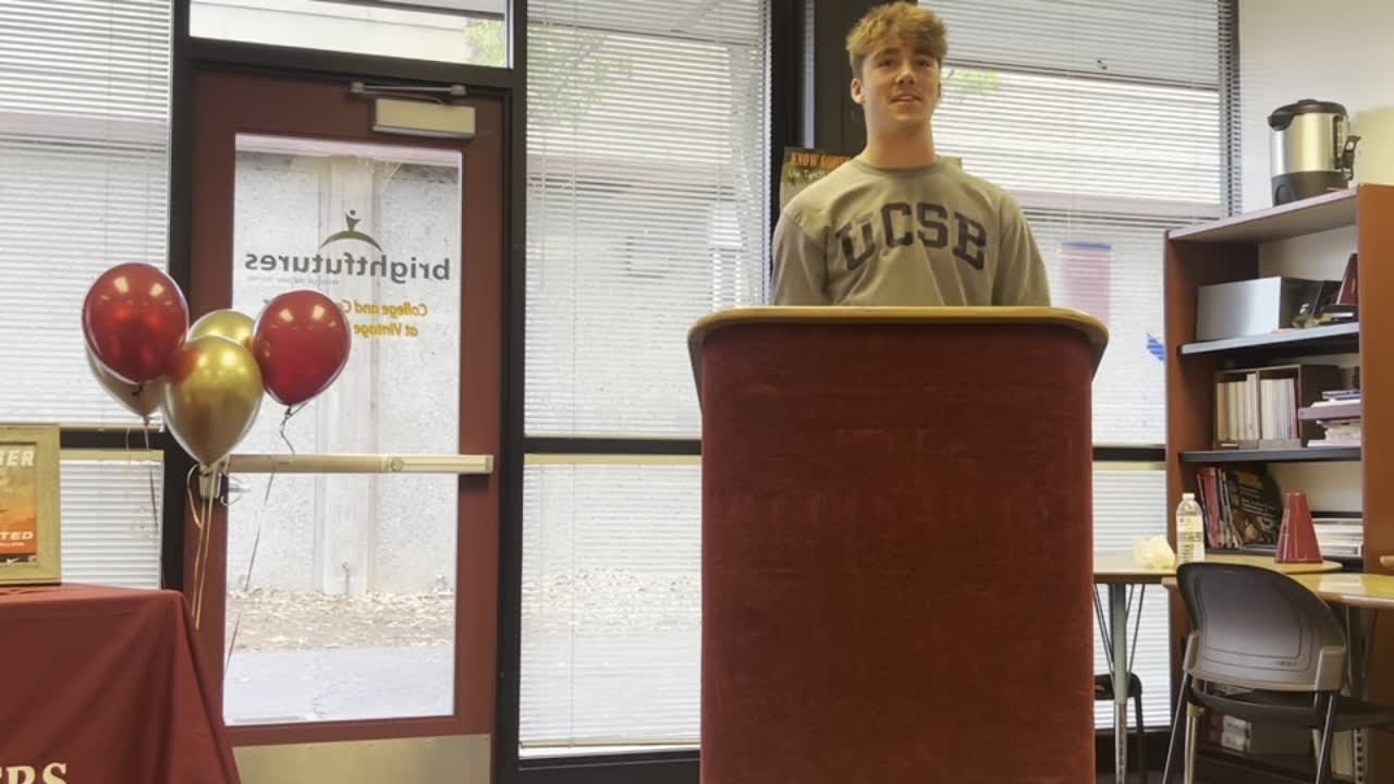 Video: Vintage High senior Ian Fernandez talks about signing with UC ...