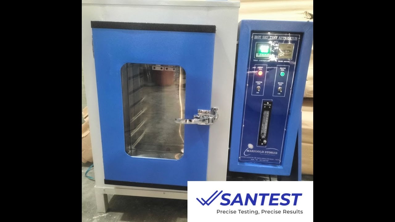 SANTEST Laboratory Hot Set Test Apparatus - YouTube