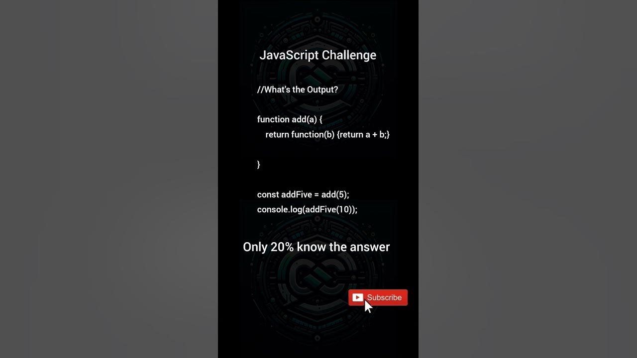 Javascript Challenge Javascriptchallengecodecraftersjavascriptpuzzlejavascriptcoding Youtube 6292
