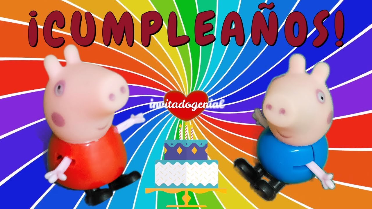 PEPPA PIG Hace un PASTEL de CUMPLEAÑOS con GEORGE FIESTA de CUMPLEAÑOS ...