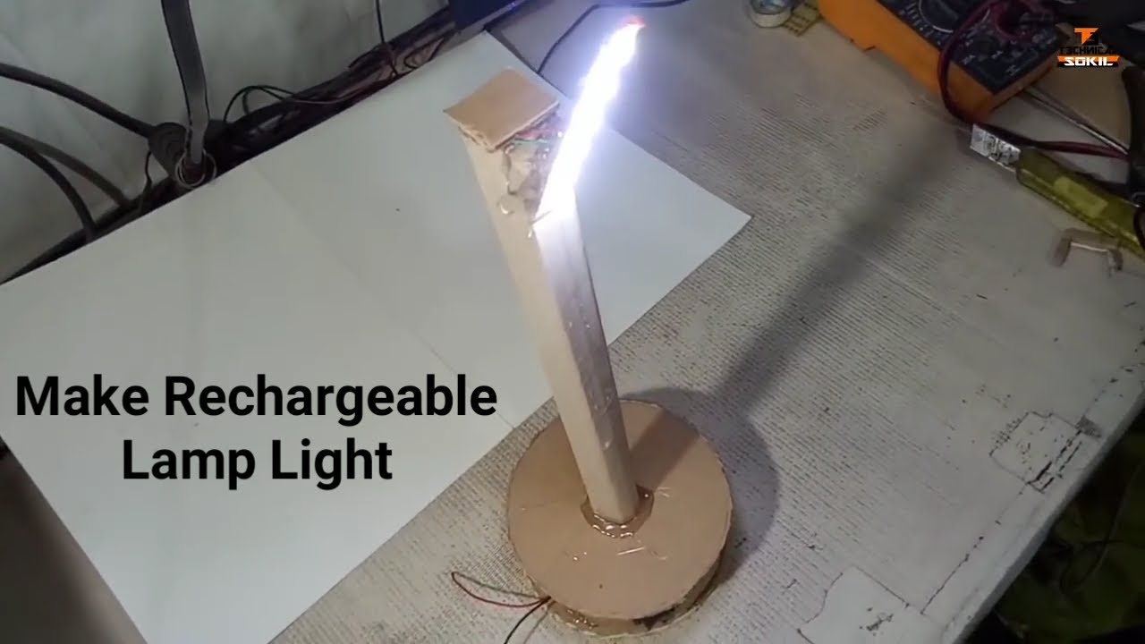 How to Make Rechargeable Emergency Light/Lamp at home - Simple Way ...