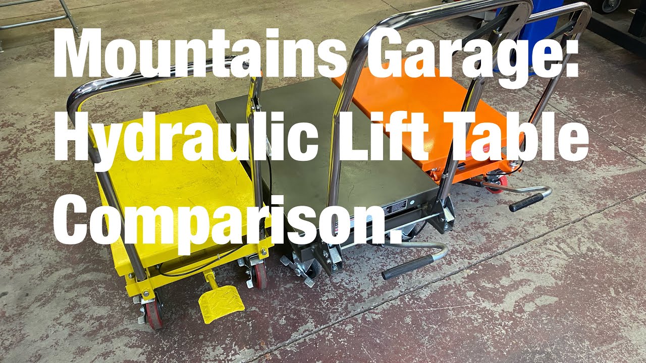 Mountains Garage: Hydraulic Lift Table Comparison - YouTube