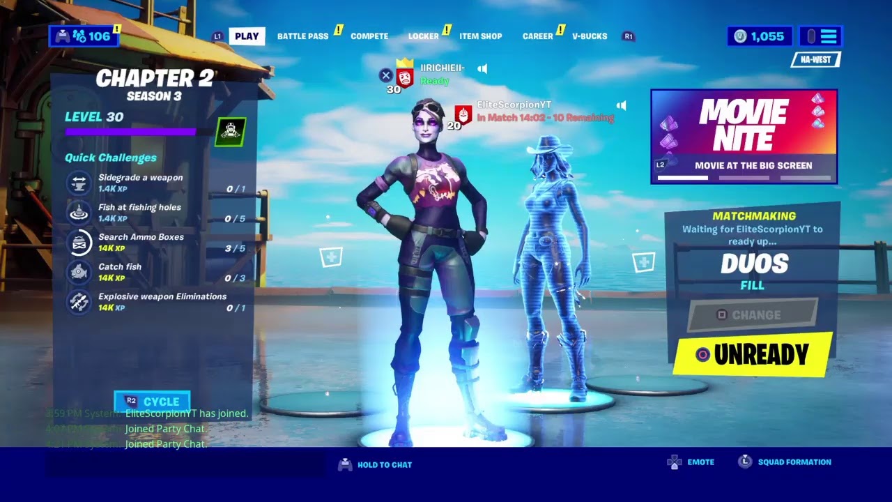 Grinding duos With Vantiy Scorpion trying to get noticed by #lazer clan ...