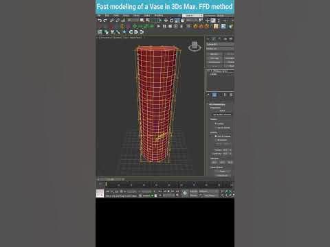 Creating a Vase with Cylinder and FFD Modifier in 3Ds Max #shorts #modelingtips #tips #3dsmax # ...