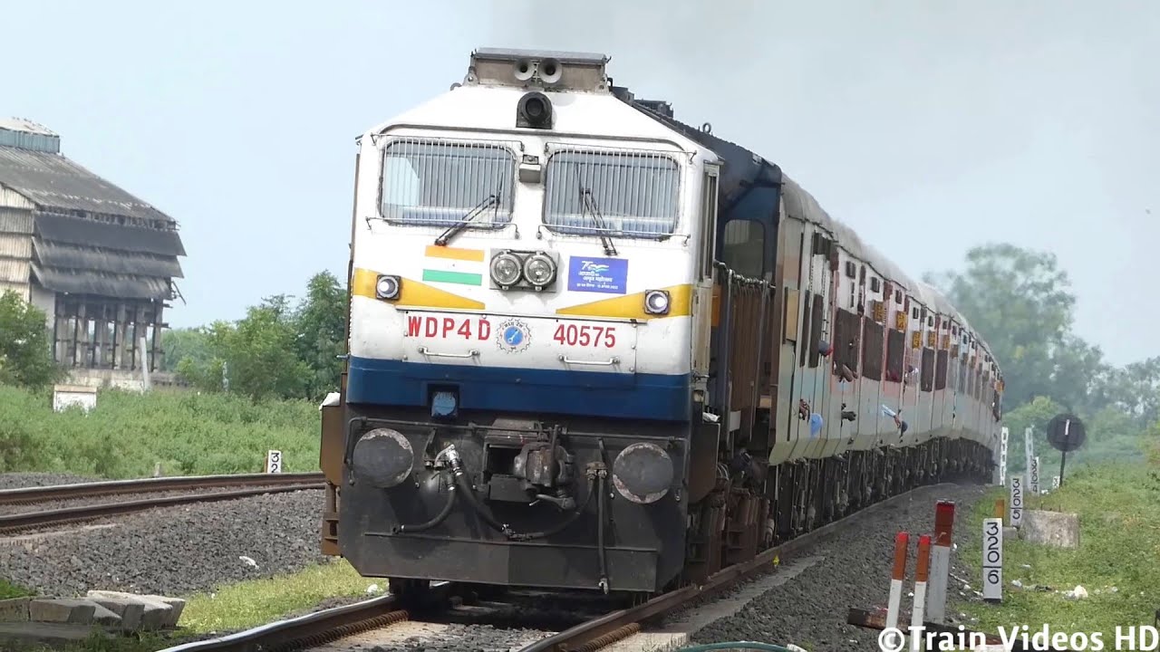 Pune Nanded Express Train Crossing with Madurai Okha Express | Diesel ...