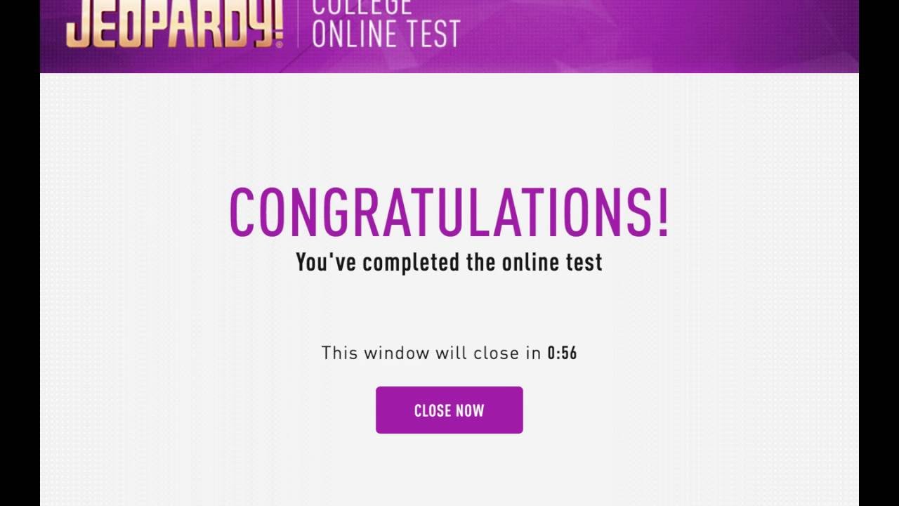 Jeopardy! College Contestant Test - Sept. 28, 2016 - YouTube