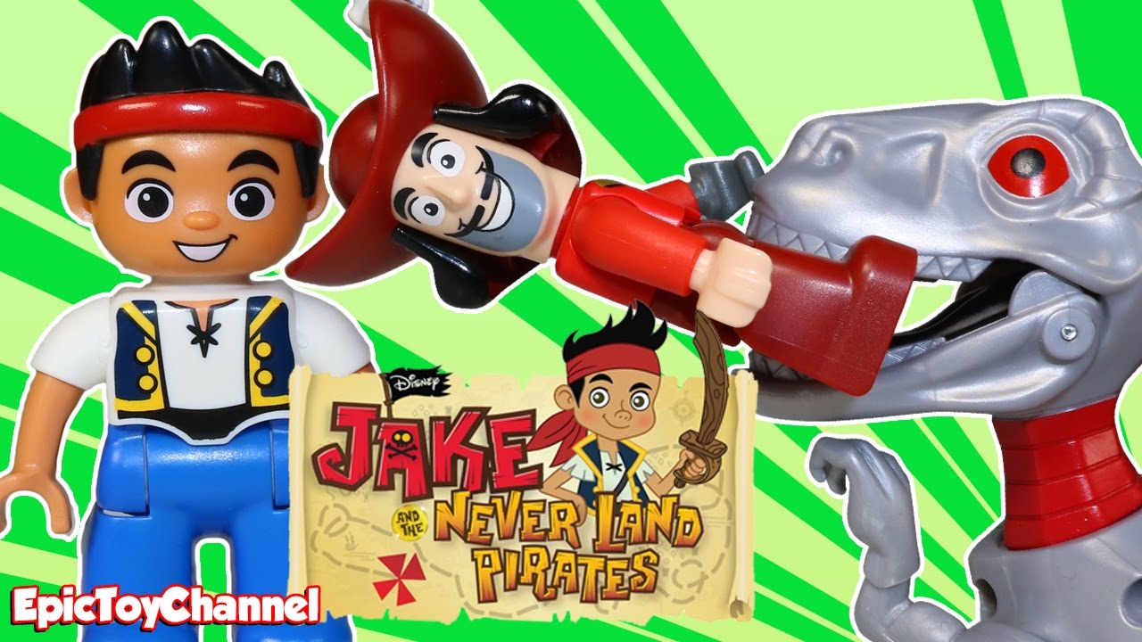 JAKE and the NEVER LAND PIRATES Disney Junior Parody Dinosaur + Trains ...