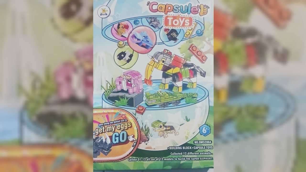 How To build 12 Capsule building block karakter hewan .jadi satu, 🐘 ...
