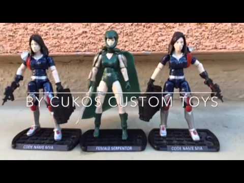 Gi joe female serpentor female twins Crimson guard Mia mya - YouTube