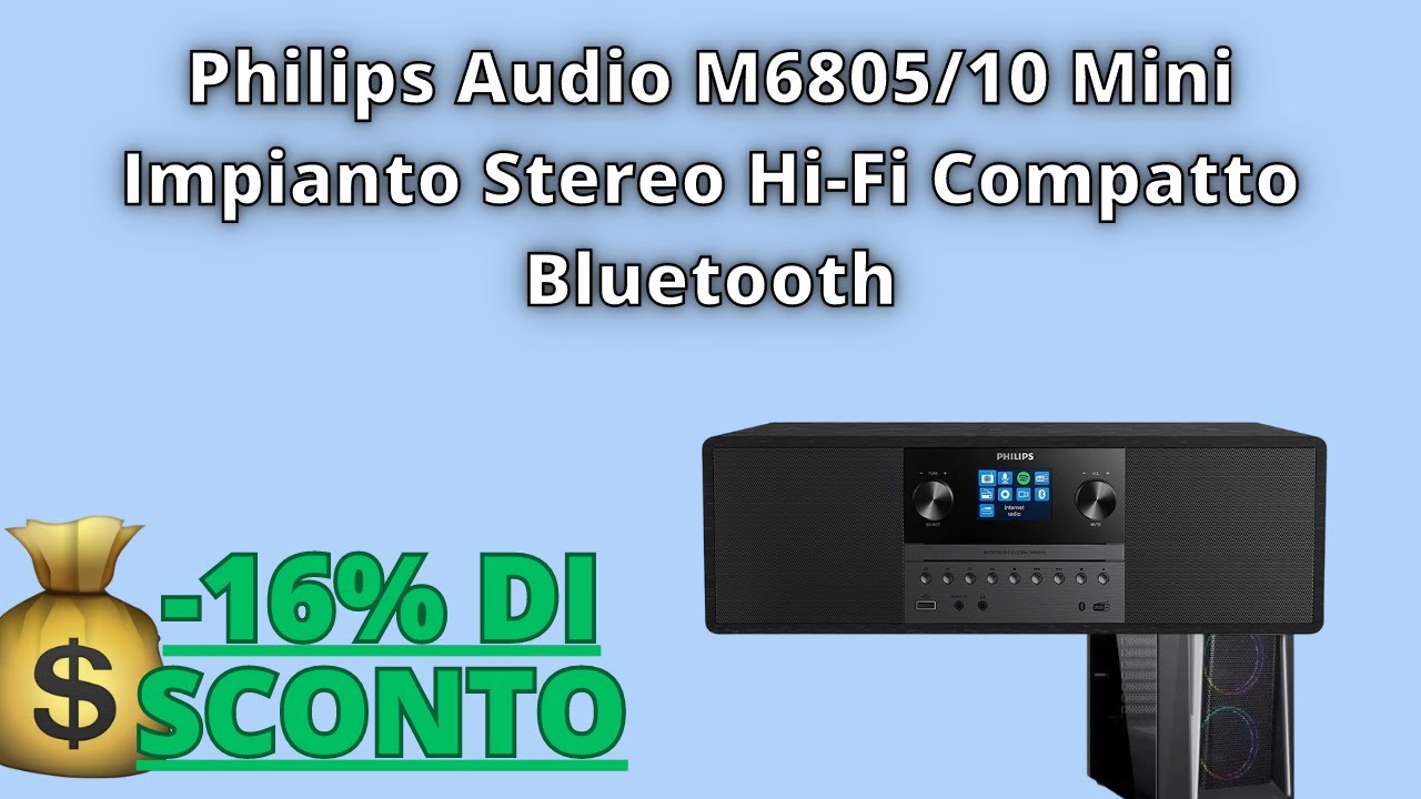 💰 -16% DI SCONTO! Philips Audio M6805/10 Mini Impianto Stereo Hi-Fi ...