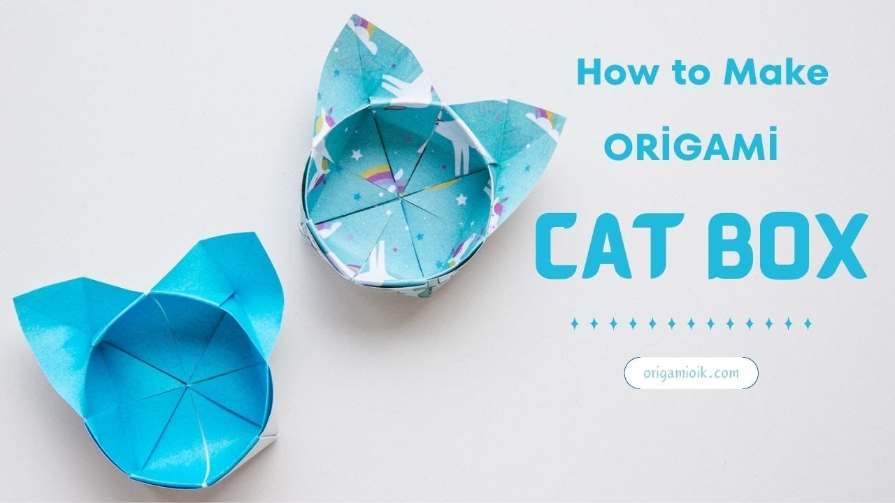 How to Fold Origami Cat Box - YouTube