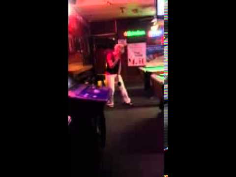 Drunk lady dancing at dive bar - YouTube
