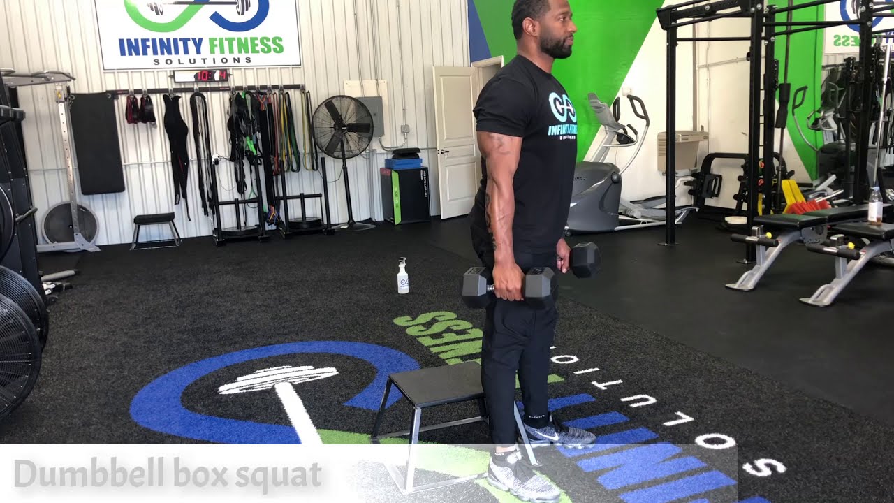 Dumbbell Box Squat - YouTube