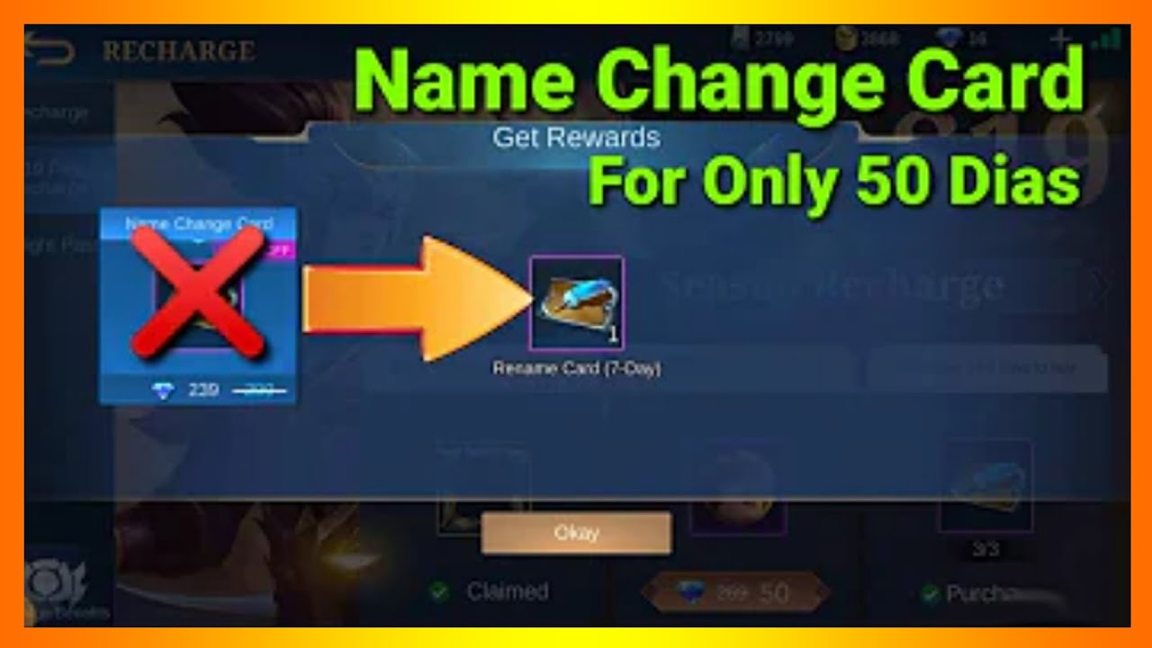 How to Change Your IGN With Only 50 DIAS | MOBILE LEGENDS - YouTube