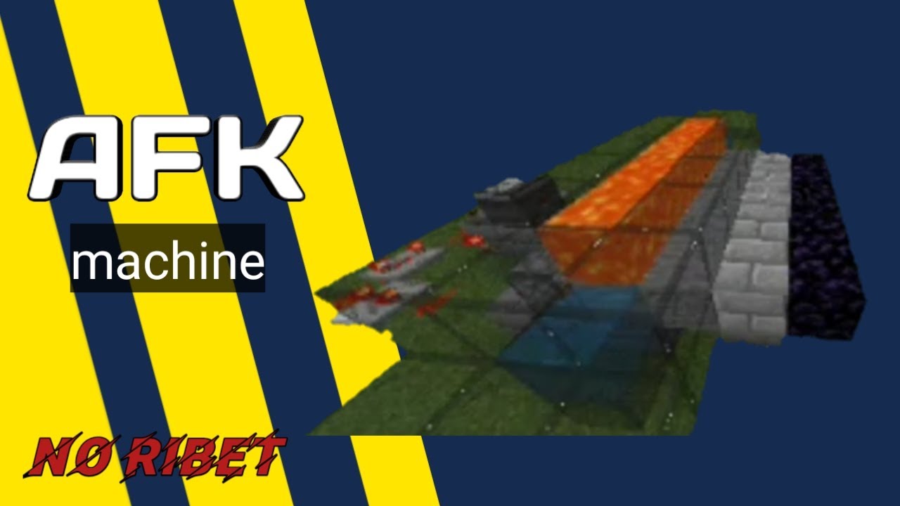 NO RIBET cara membuat AFK MACHINE di MCPE - YouTube