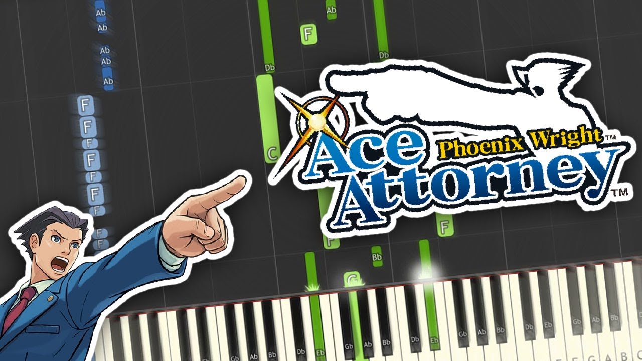 Phoenix Wright Ace Attorney - Pursuit/Cornered Theme Piano Tutorial ...