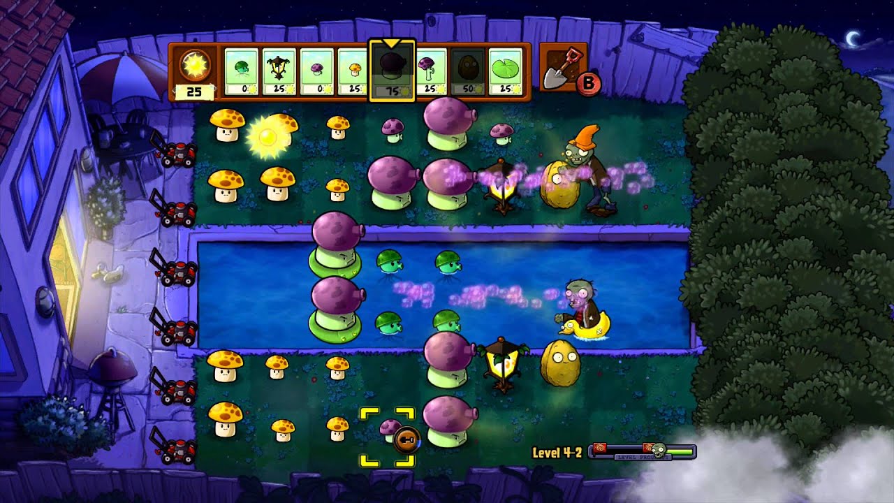 plants vs zombies night pool #2 - YouTube