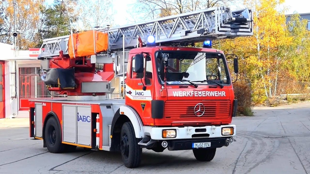 DLK 23/12 Werkfeuerwehr IABG Ottobrunn - YouTube