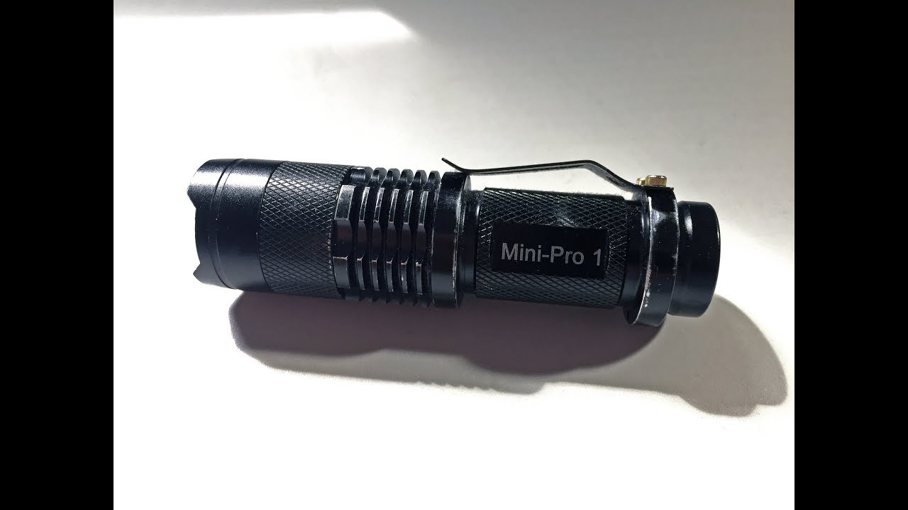 SOLARAY MINI-PRO 1 300 Lumens Tactical LED Flashlight Unboxing & Review ...