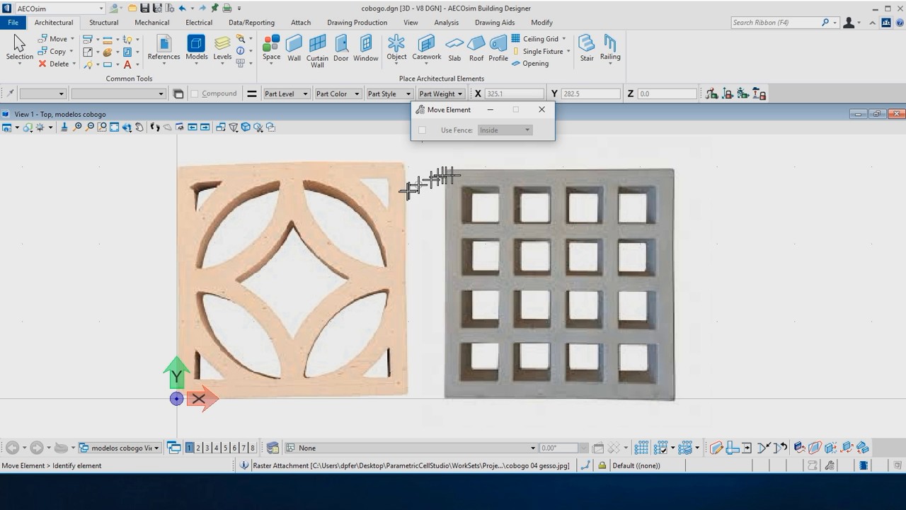 BIM Parametric Cell Studio vid 23 Construindo o cobogo unitario 2 tipos ...