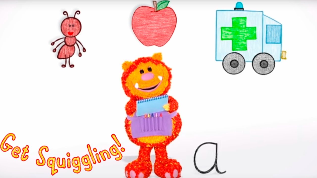 Get Squiggling Alphabet - A, B, C & D - YouTube