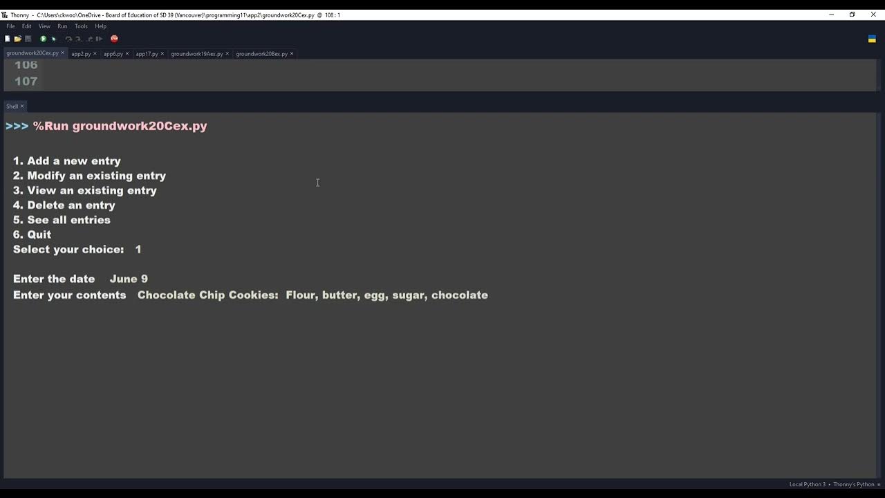 Python Level 1 - Groundwork 20C - example - YouTube
