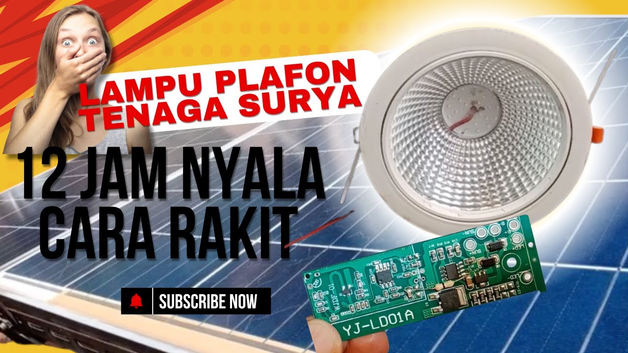 INI CARANYA …!! Lampu Plafon Tenaga Surya Tahan Nyala 12 Jam - YouTube