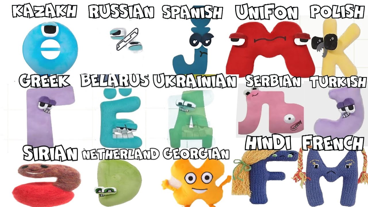 ALL PLUSH ALPHABET LORE But It's Different Languages (New Full Version ...